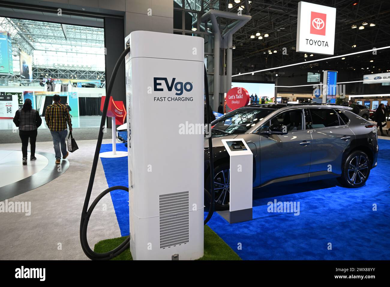 EVgo Electric Vehicle (EV) Charging Station at the New York International Auto Show at the ...