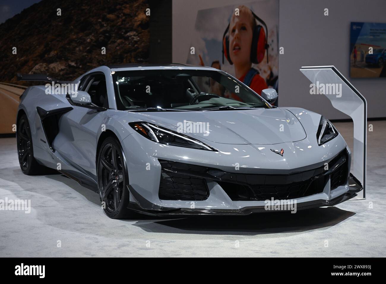 2024 Corvette Z06 3LZ Coupe at the New York International Auto Show at the Javits Center on ...