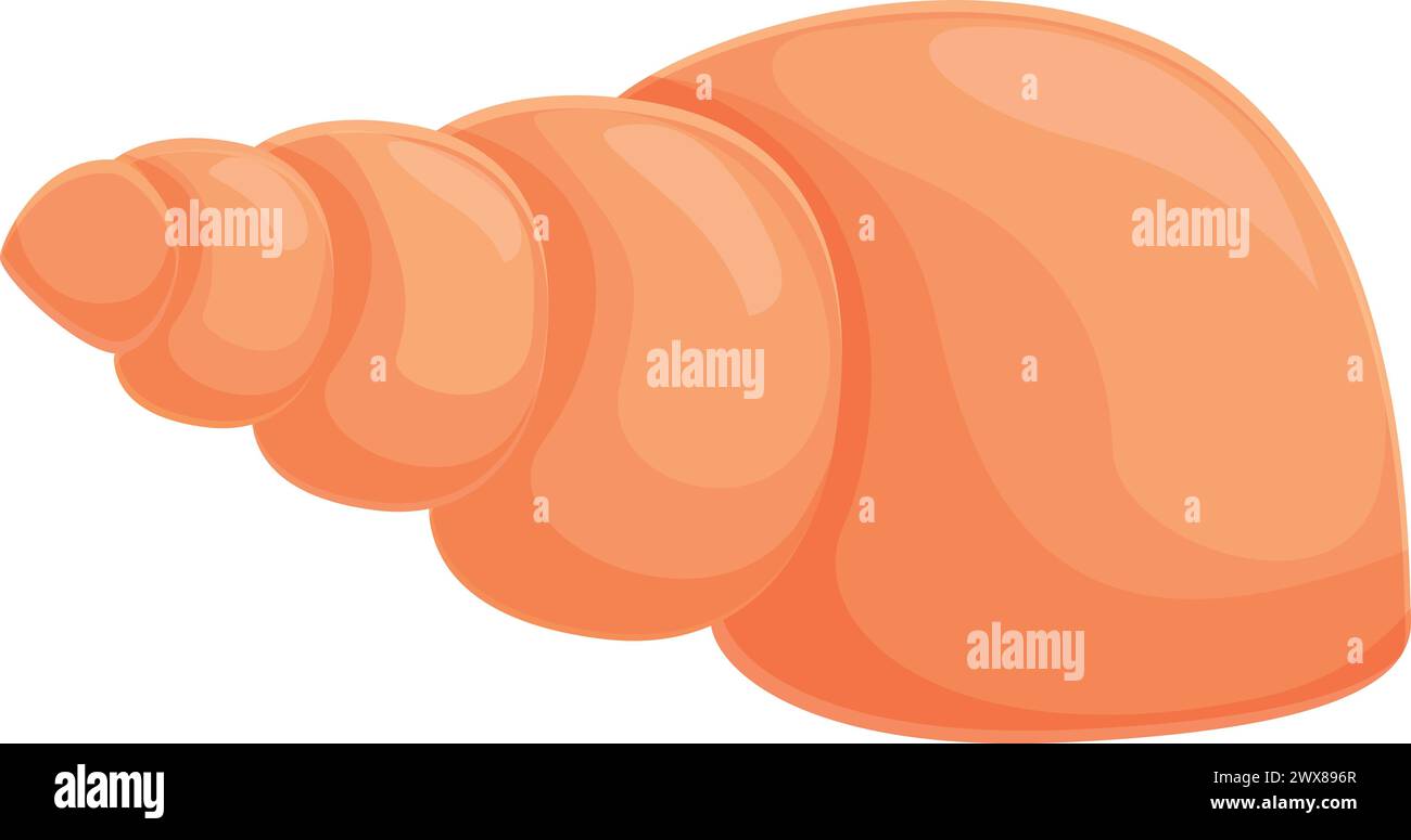 Brown spiral conch icon cartoon vector. Sea new shell. Ocean animal ...