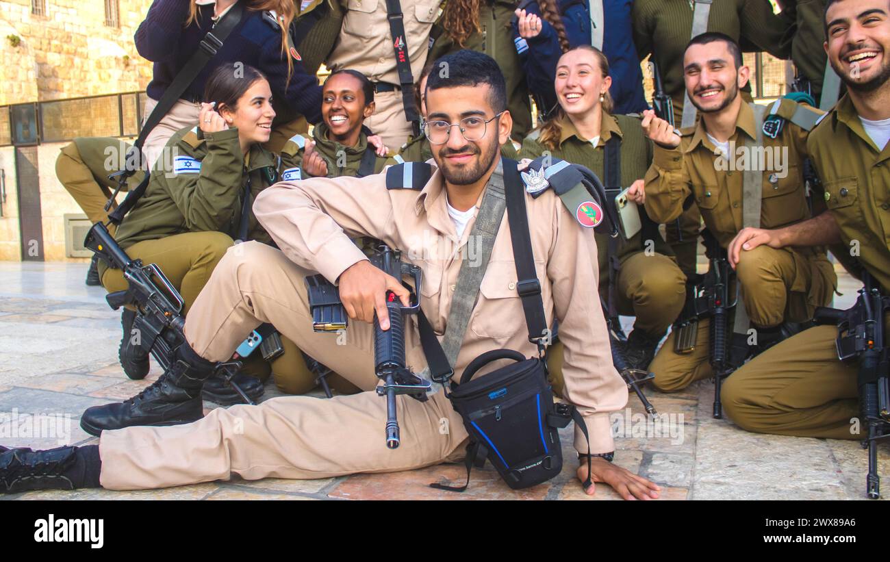Portrait of a group of soldiers, Induction ceremony for new graduates ...