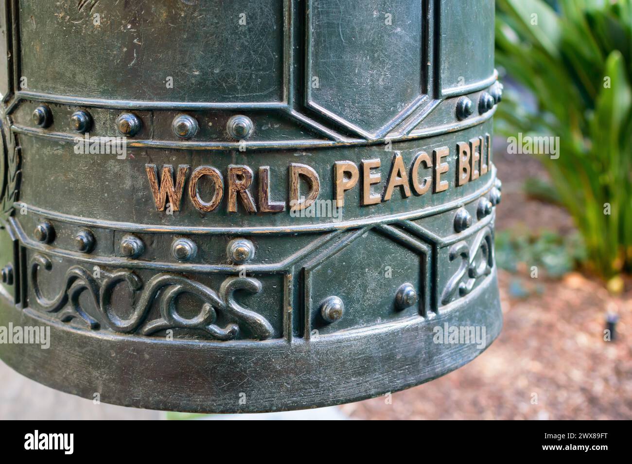 The UN World Peace Bell inside the Los Central Library’s Maguire ...