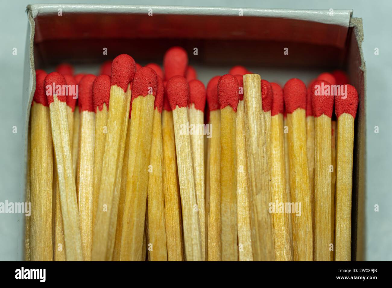 Set of several red-headed matchsticks with one upside down, or without ...