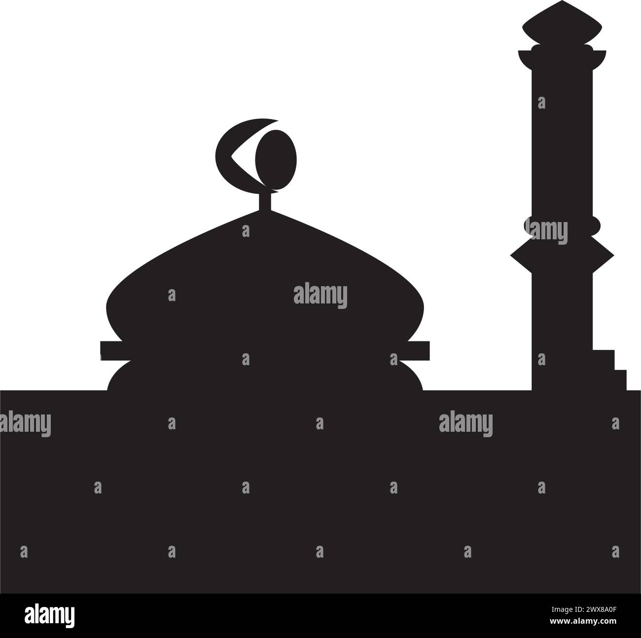 Mosque icon logo, vector design illustration Stock Vector Image & Art ...