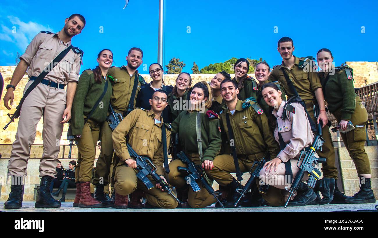 Portrait of a group of soldiers, Induction ceremony for new graduates ...