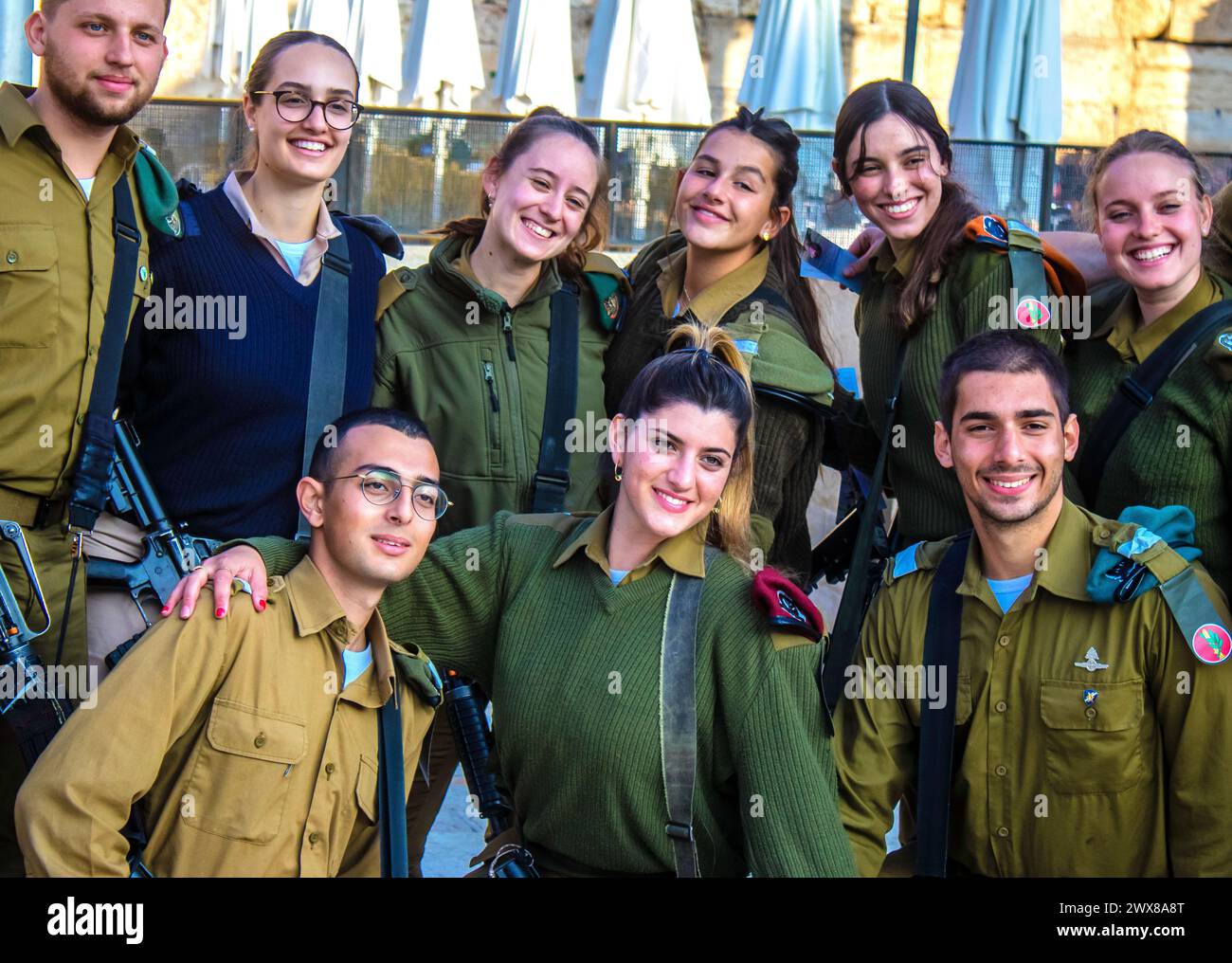 Portrait of a group of soldiers, Induction ceremony for new graduates ...