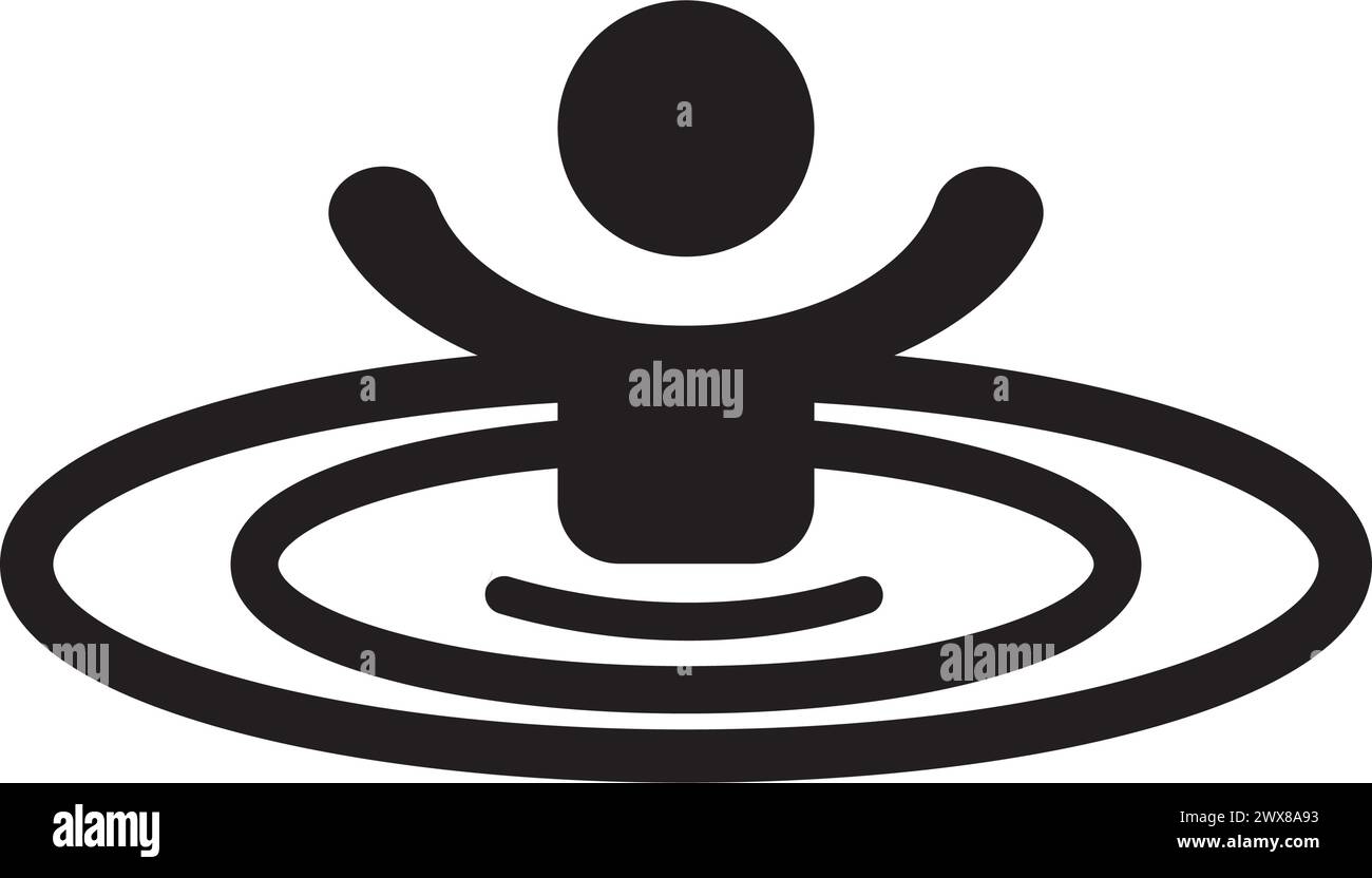drowning person icon vector illustration symbol design Stock Vector ...