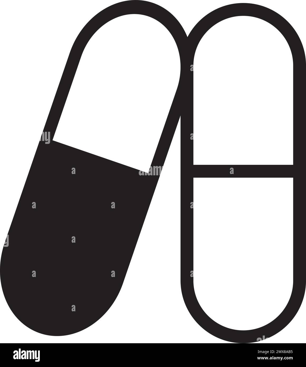 medicine capsule icon vector illustration symbol design Stock Vector ...