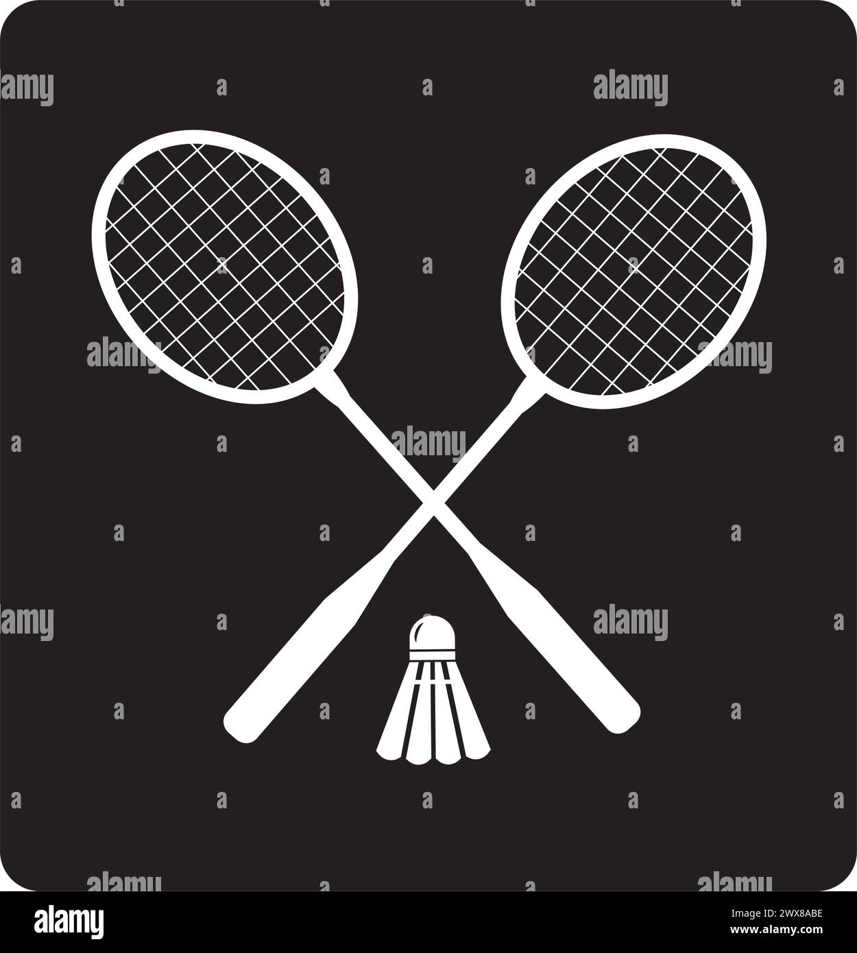 Badminton racket Black and White Stock Photos & Images - Alamy