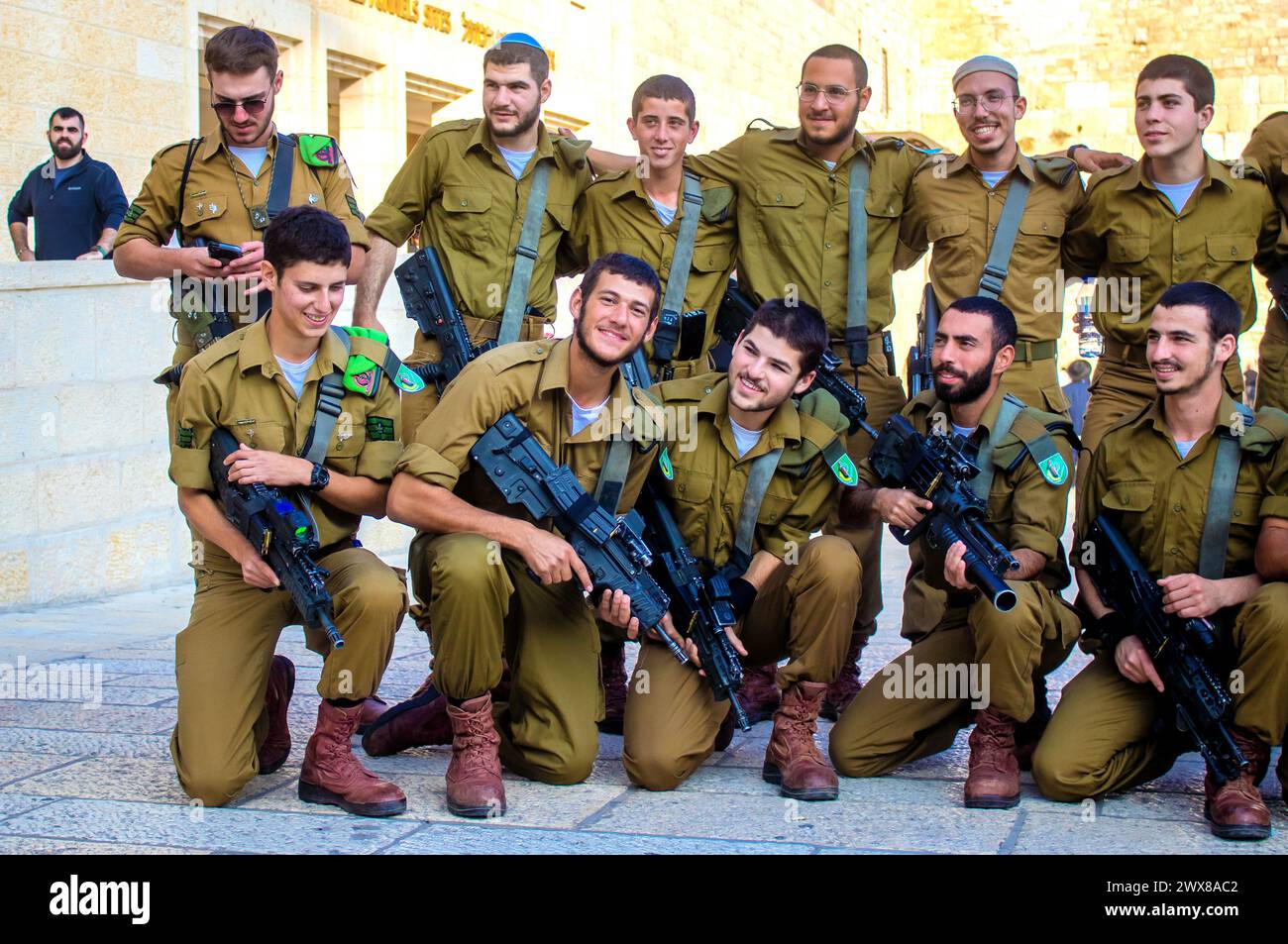 Portrait of a group of soldiers, Induction ceremony for new graduates ...