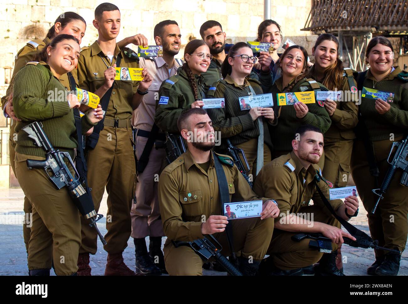 Portrait of a group of soldiers, Induction ceremony for new graduates ...