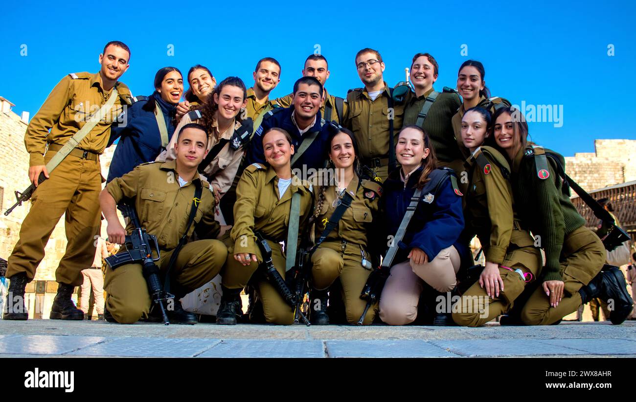 Portrait of a group of soldiers, Induction ceremony for new graduates ...