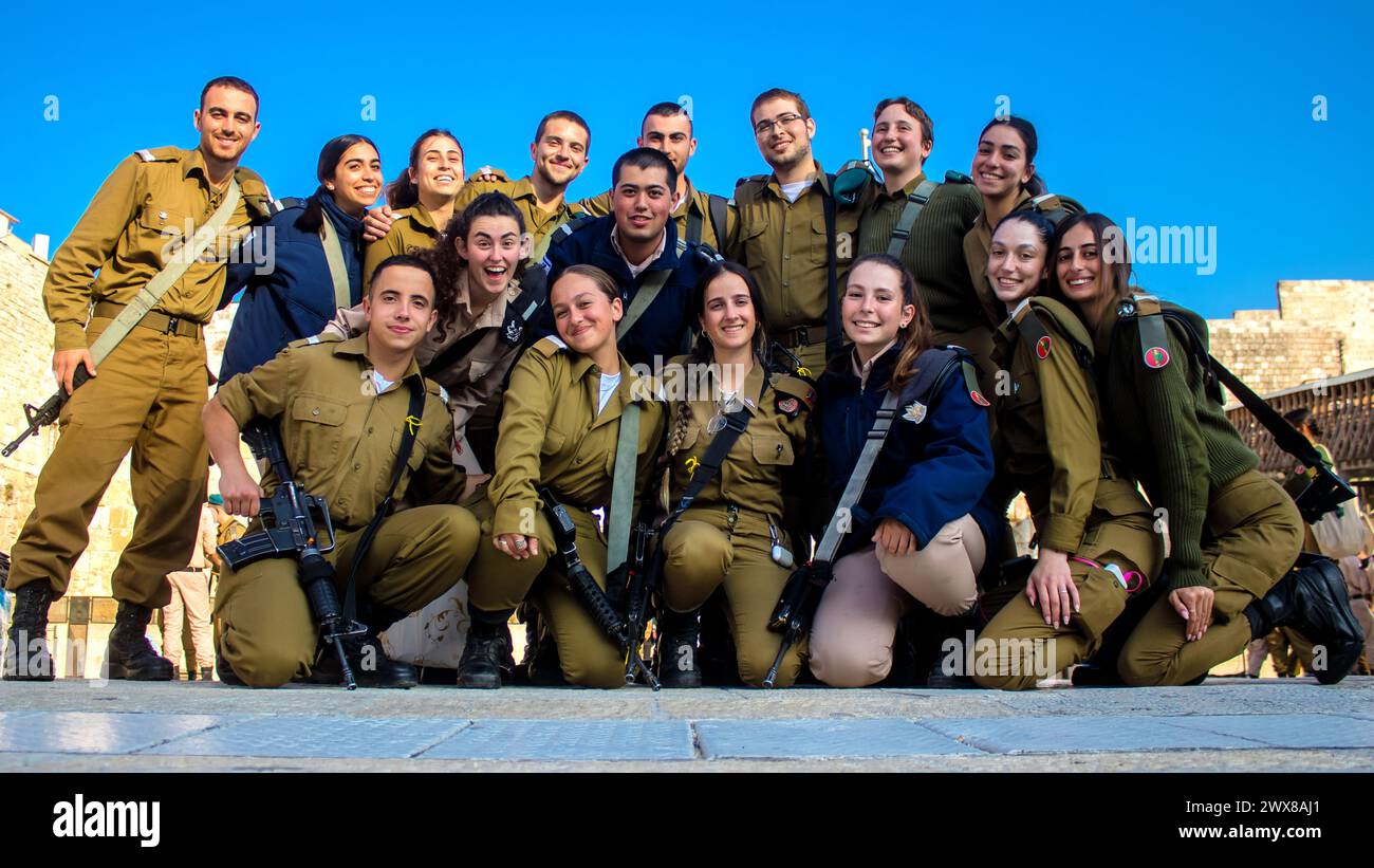 Portrait of a group of soldiers, Induction ceremony for new graduates ...