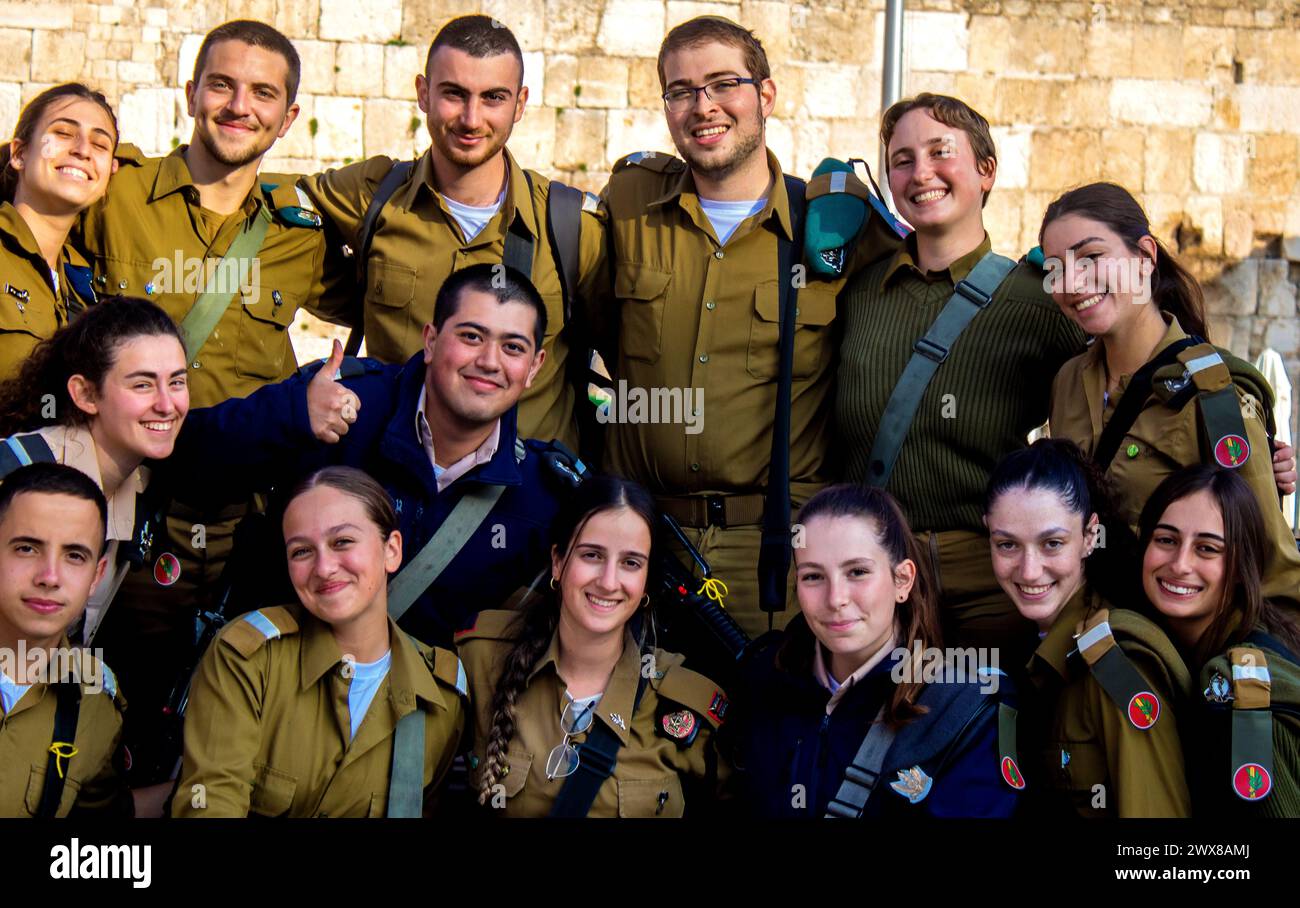 Portrait of a group of soldiers, Induction ceremony for new graduates ...