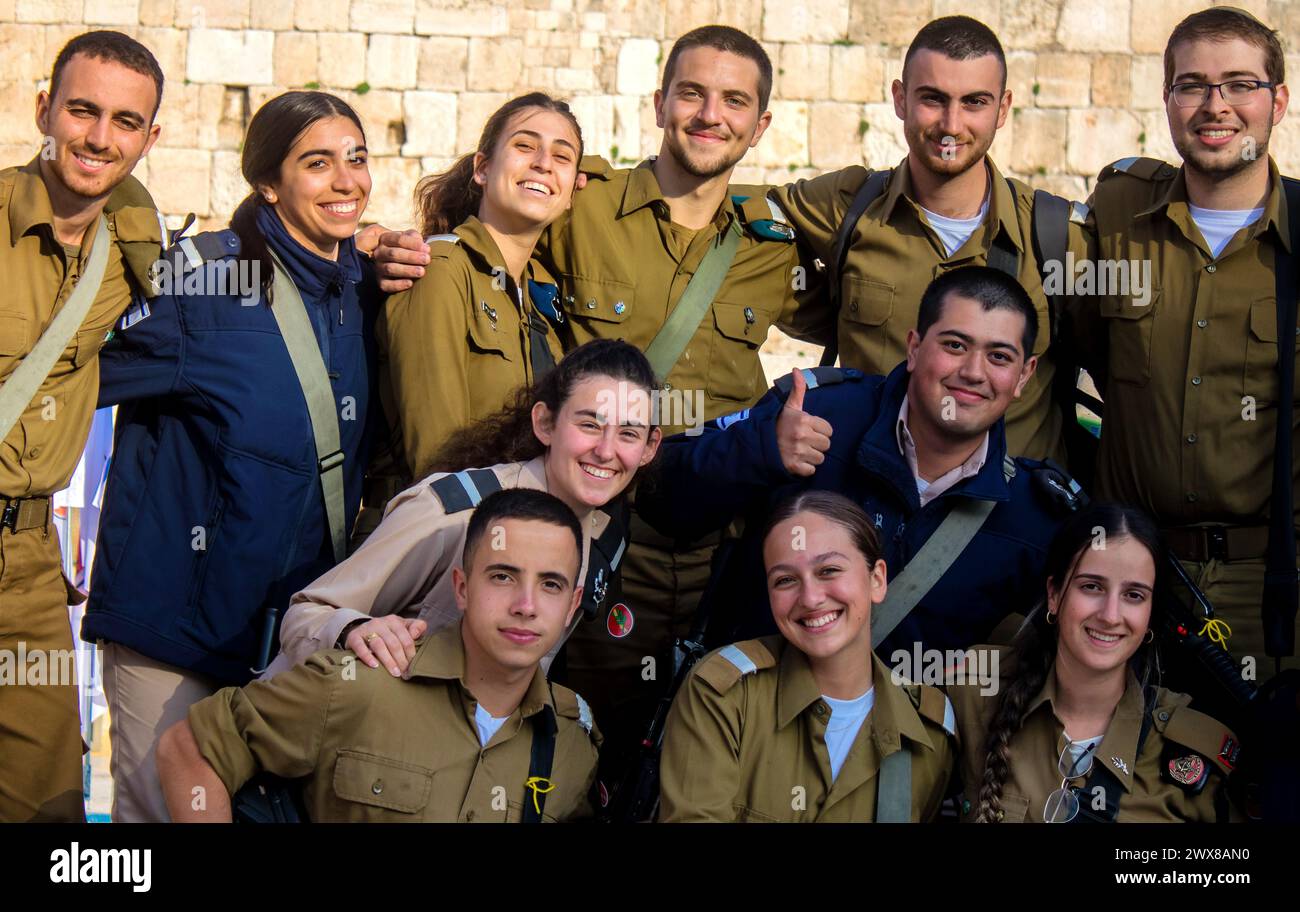 Portrait of a group of soldiers, Induction ceremony for new graduates ...