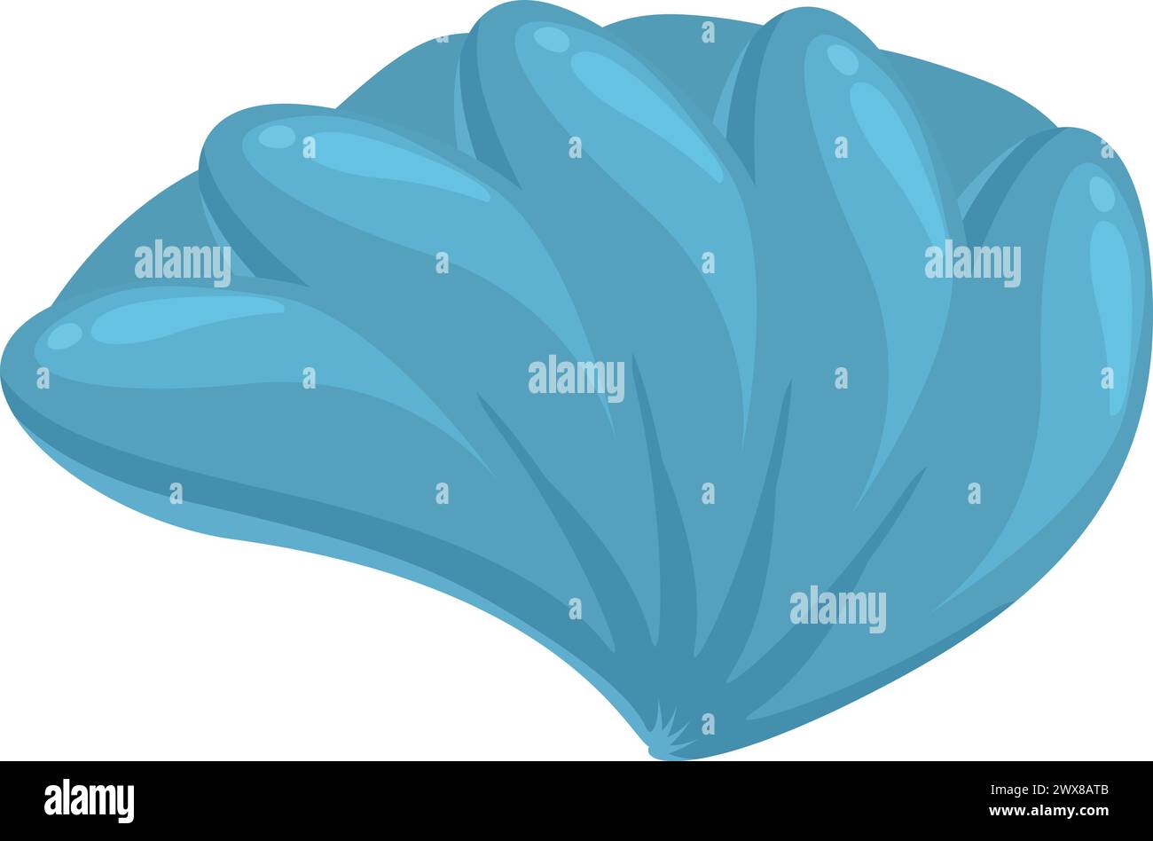 Blue waving shell icon cartoon vector. Marine conch. Summer pearl Stock ...
