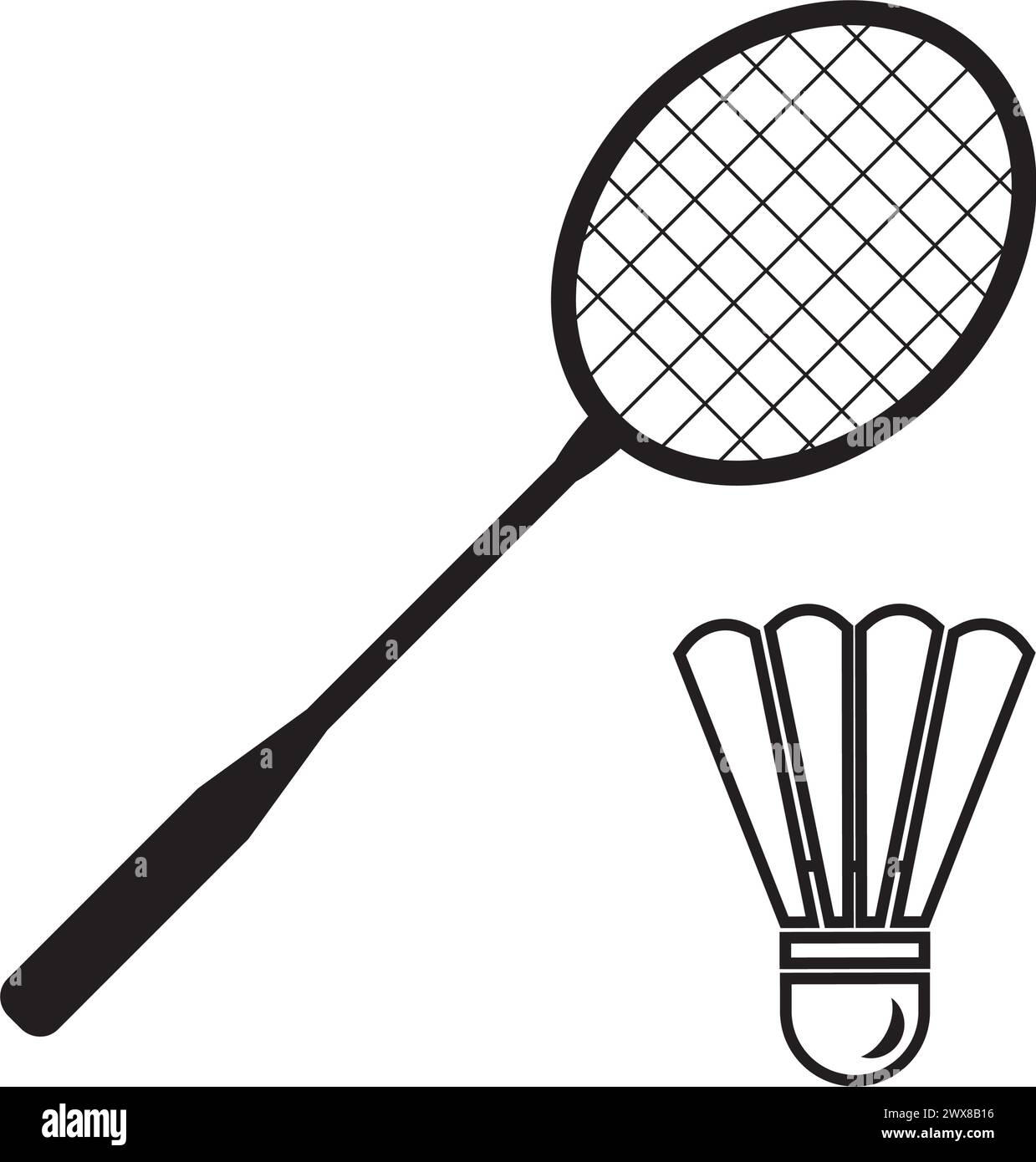 Vintage badminton racket Stock Vector Images - Alamy