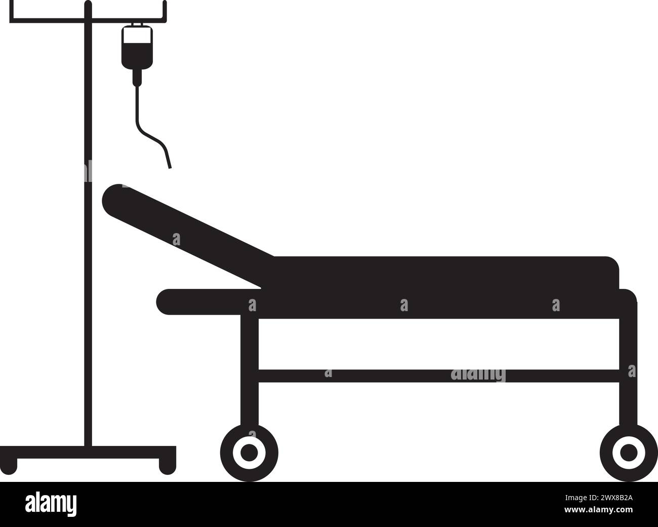 patient bed icon vector illustration symbol design Stock Vector Image ...