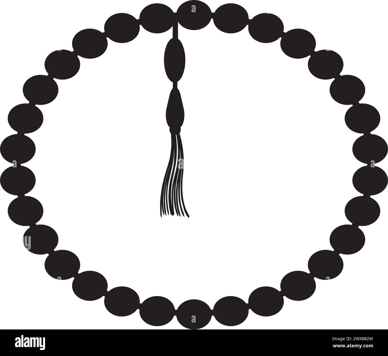 prayer beads icon vector illustration logo design Stock Vector Image ...