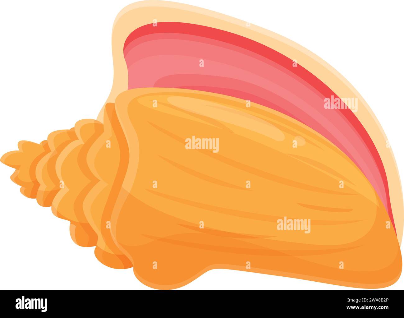 Spiral colorful conch icon cartoon vector. Marine sea shell. Aquatic ...