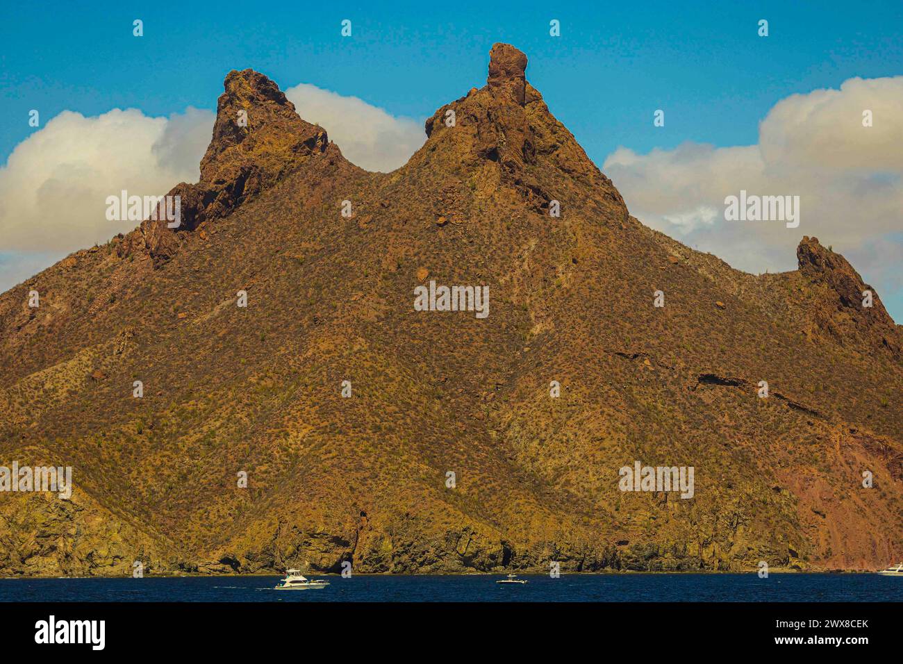 Cerro Tetakawi in the bay in Punta Cautin and Punta Doble in San Carlos ...
