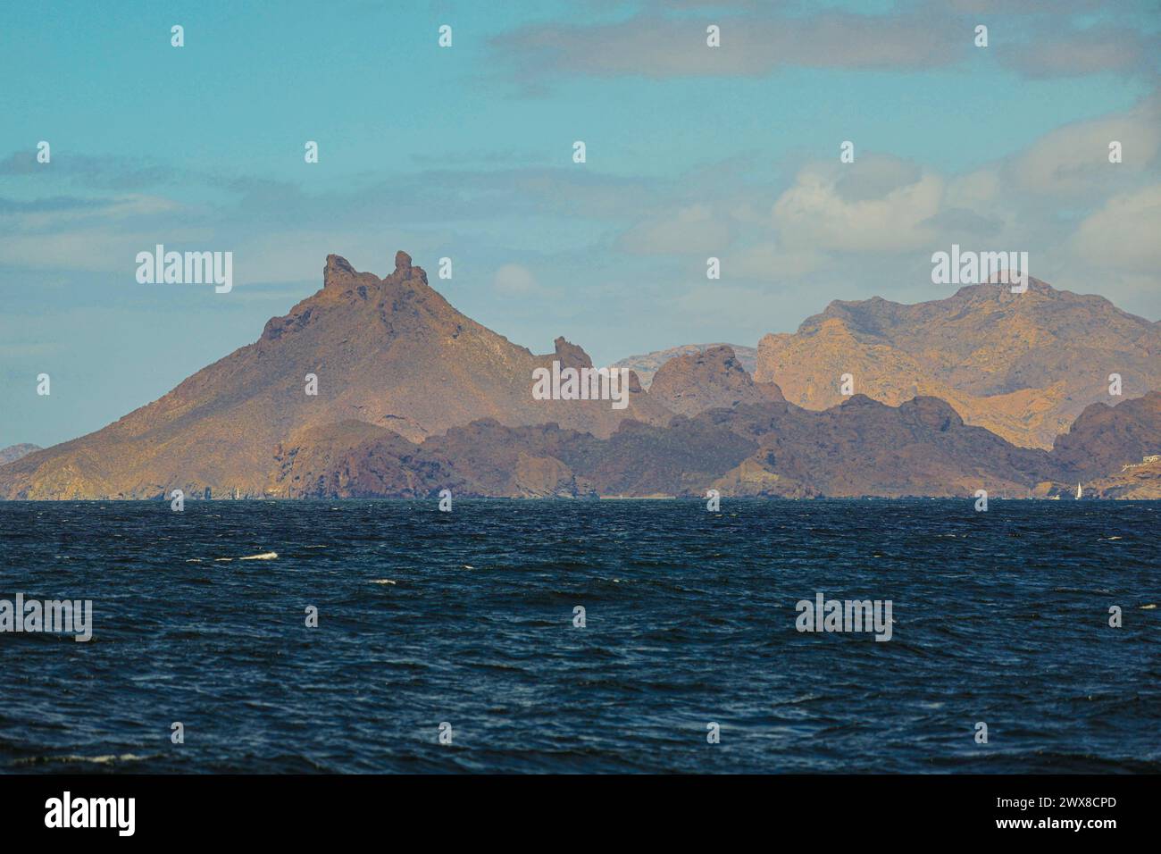 Cerro Tetakawi in the bay in Punta Cautin and Punta Doble in San Carlos ...