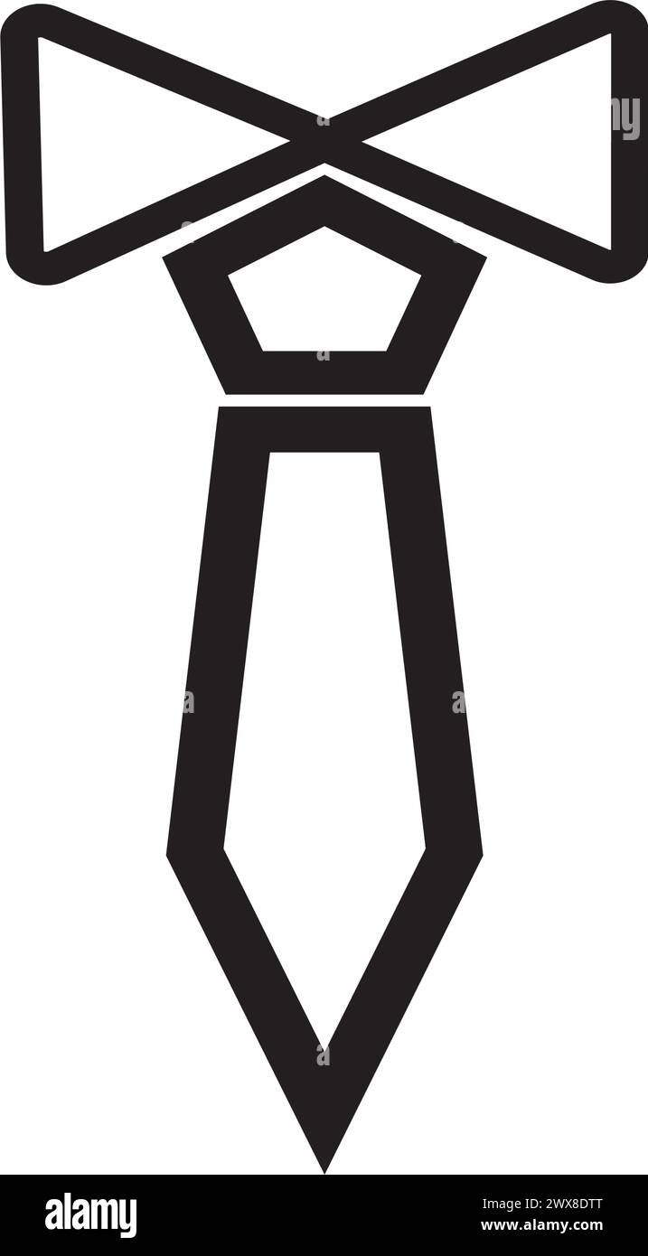 Classic tie front Stock Vector Images - Alamy
