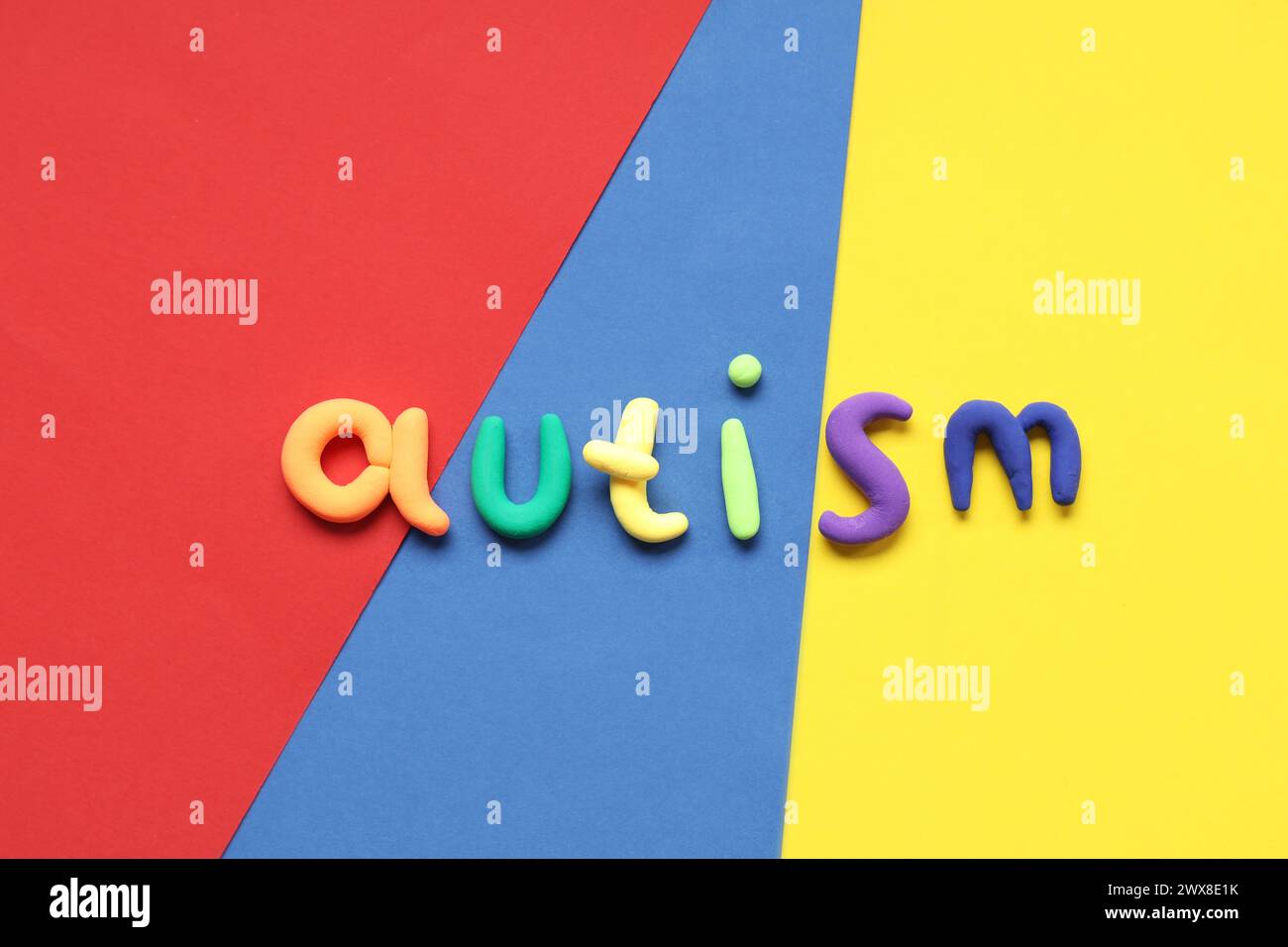 Word AUTISM on color background. Concept of autistic disorder Stock ...