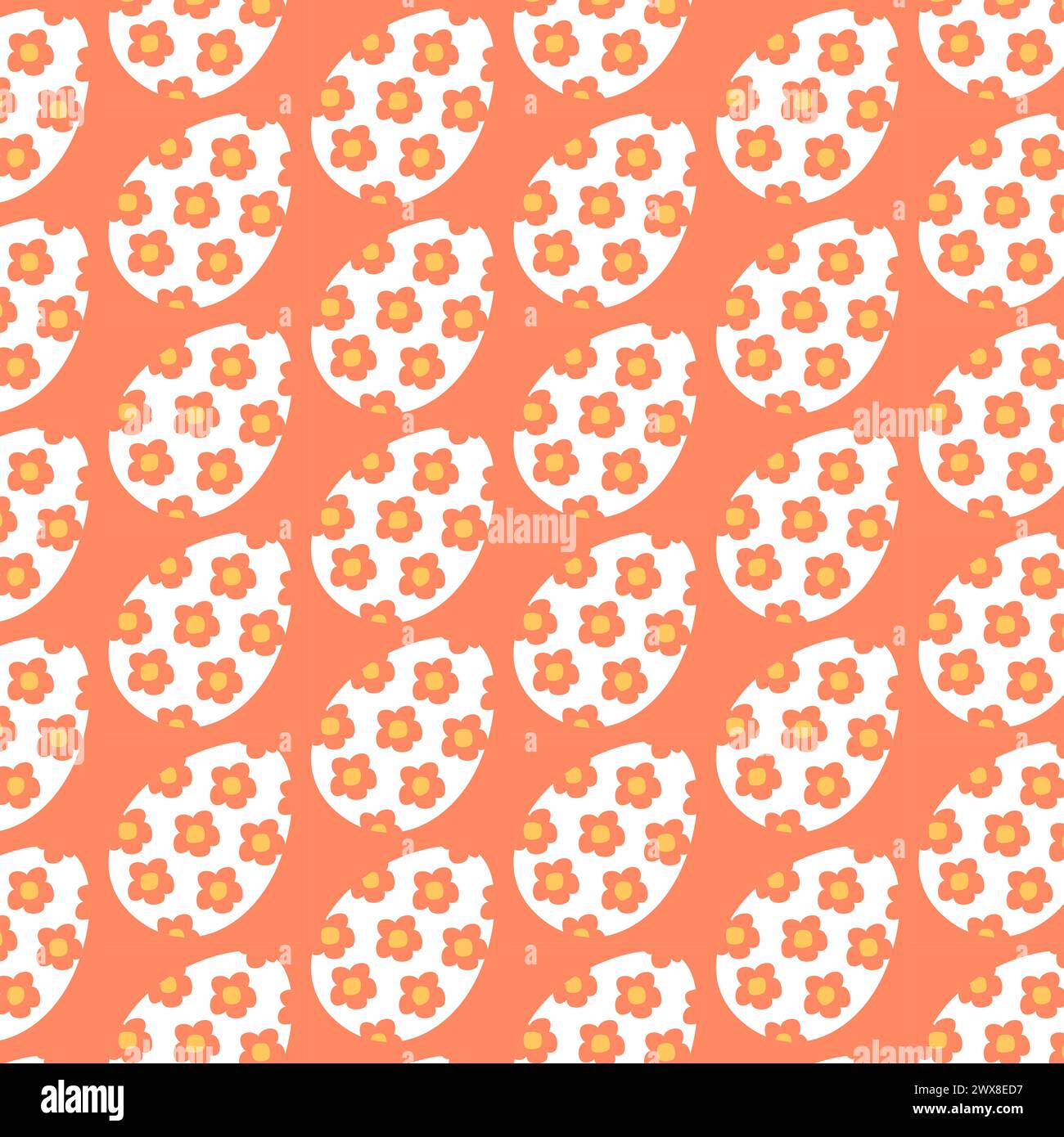 Easter eggs simple seamless pattern. Easter eggs, Easter symbol, decorative vector elements ...