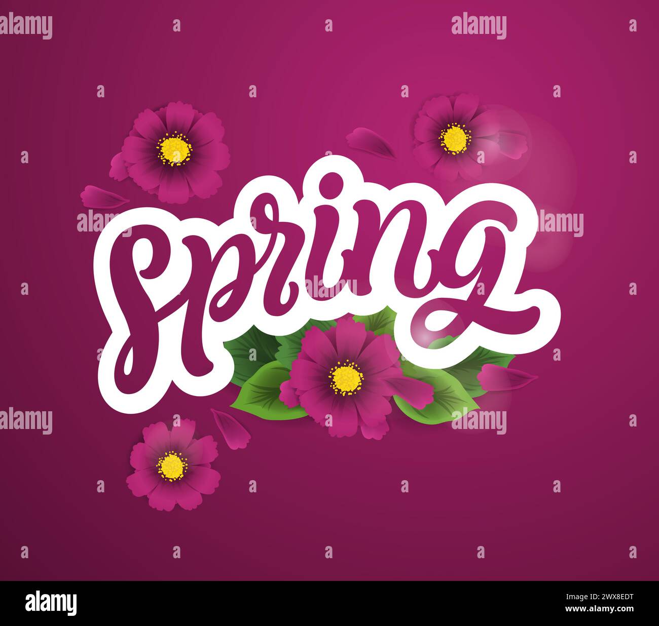 Spring sale banners poster tag design. Vector illustration Stock Vector ...