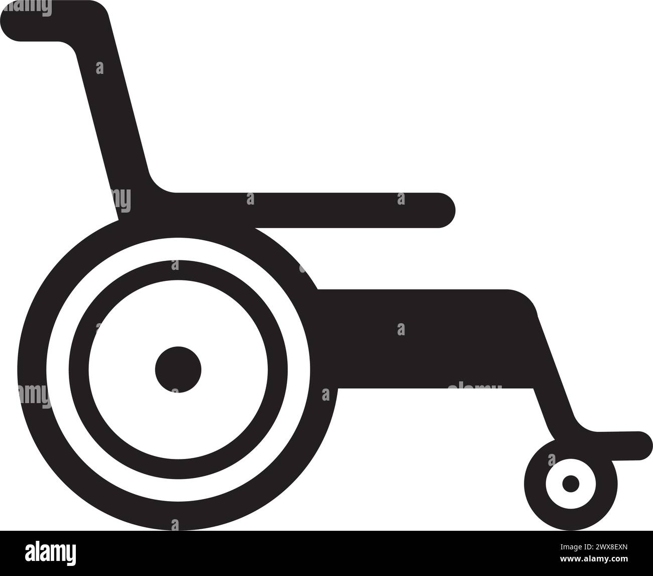 Wheel electric wheelchair icon Cut Out Stock Images & Pictures - Alamy