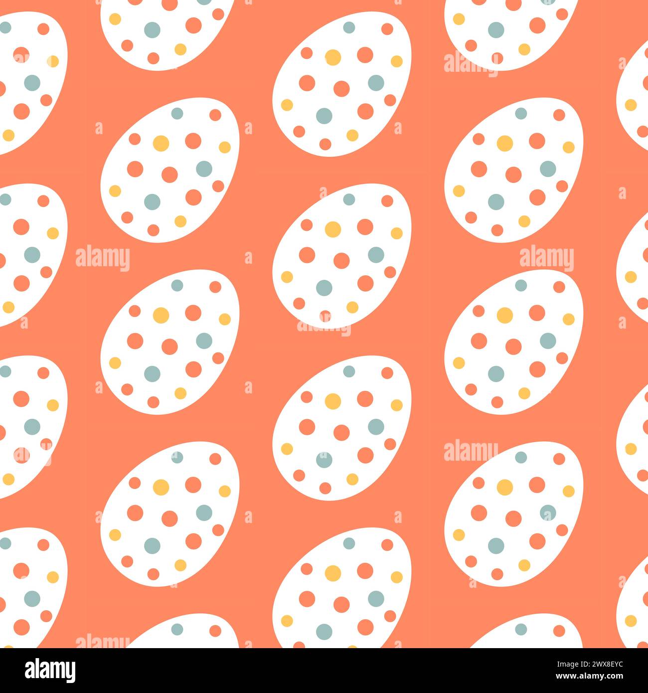 Easter eggs simple seamless pattern. Easter eggs, Easter symbol, decorative vector elements ...