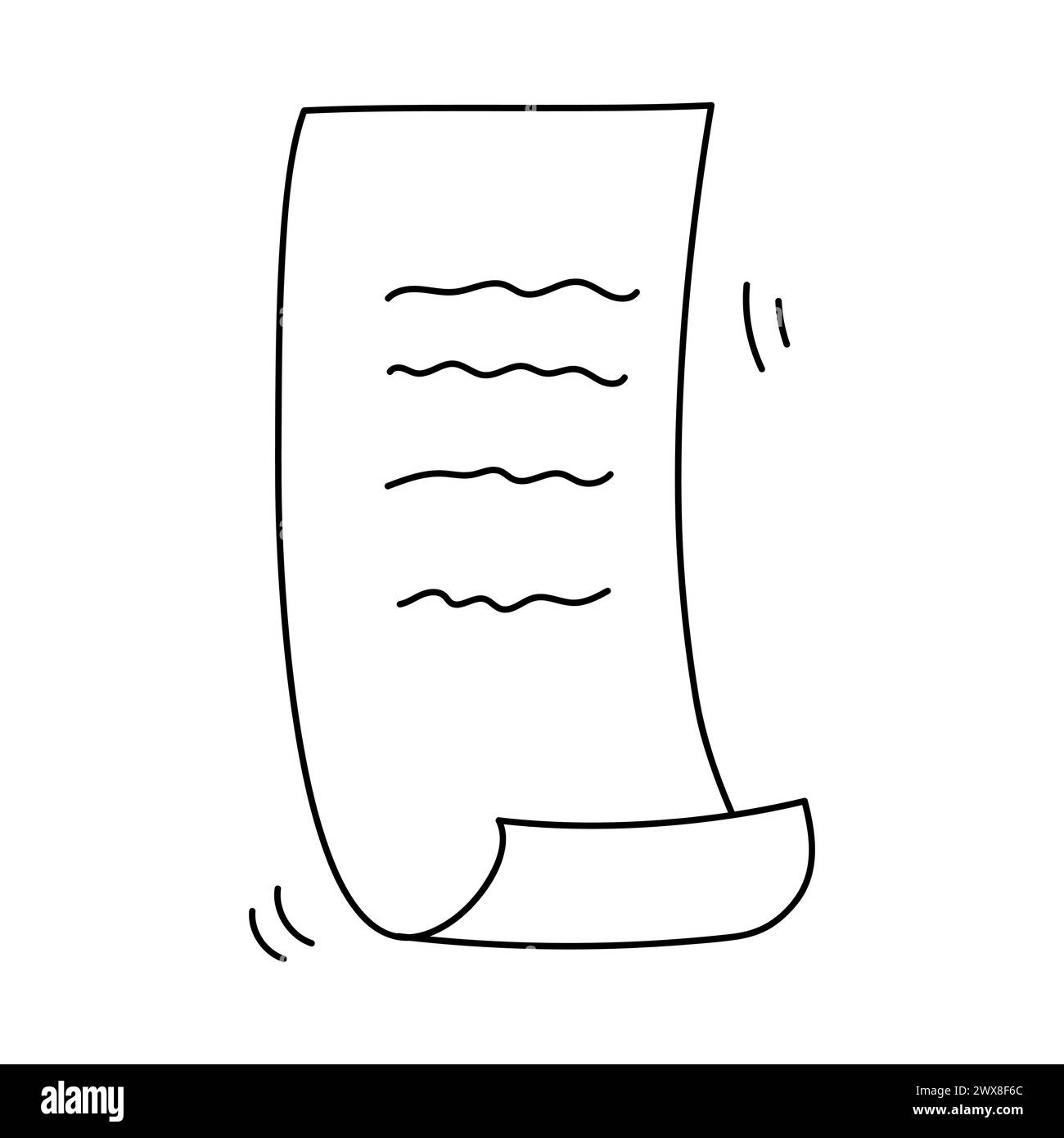 Doodle scrolled paper sheet. Vector illustration Stock Vector Image ... Doodle scrolled paper sheet. Vector illustration Stock Vector Image ...