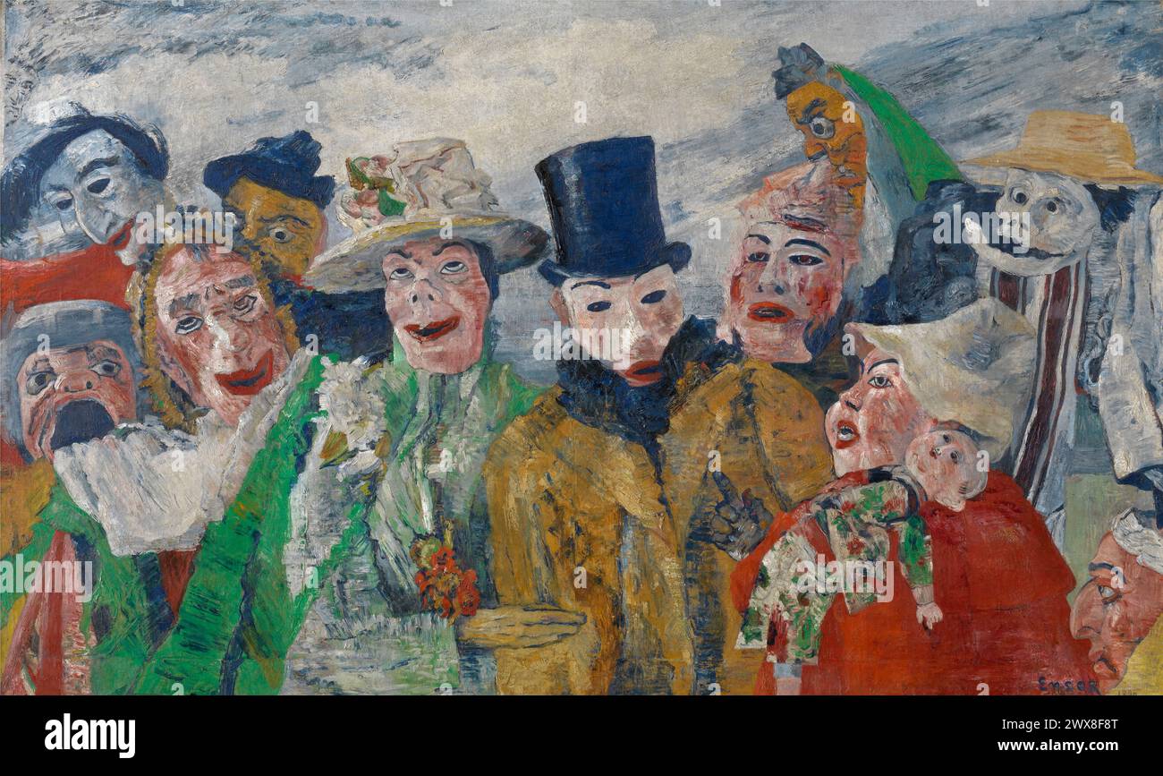 The Intrigue (1890), oil on canvas, 90 x 150 cm., Royal Museum of Fine Arts Antwerp James Ensor ...