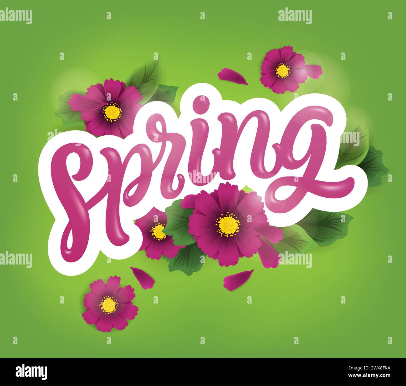 Spring sale banners poster tag design. Vector illustration Stock Vector ...