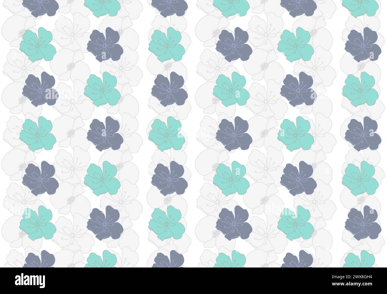 Light Blue Green Floral Pattern Background Stock Vector Image & Art - Alamy