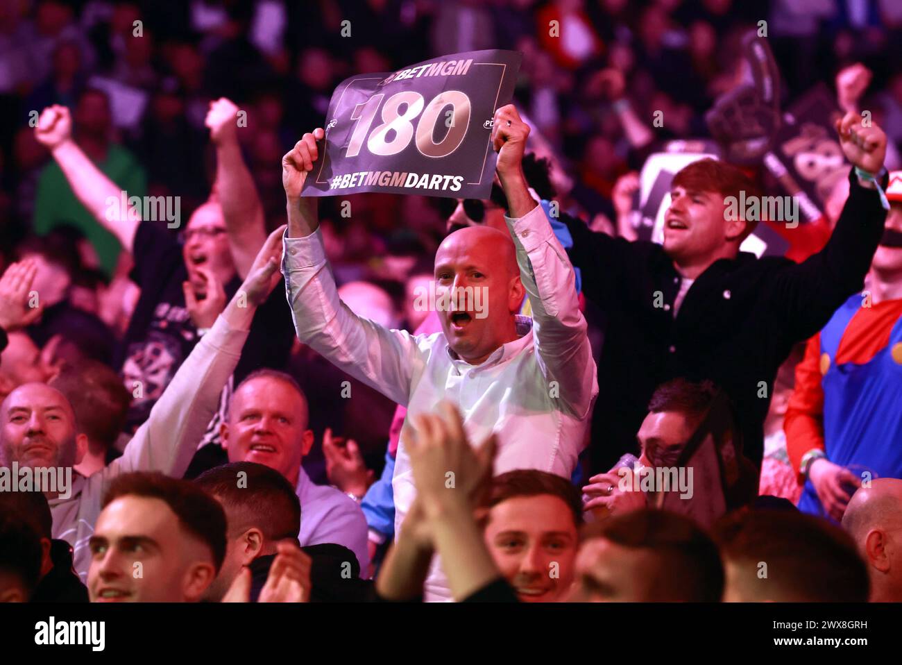 Fans during night nine of the betMGM Premier League Darts 2024 at the ...