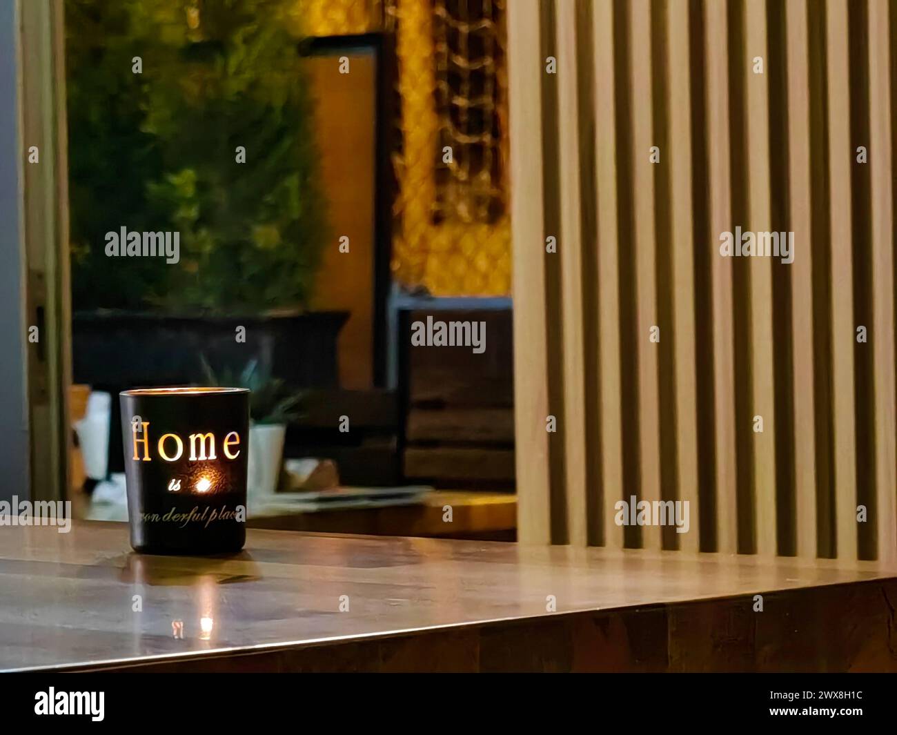 Enchanting ambiance. Moody atmosphere at the fine dining lounge bar ...