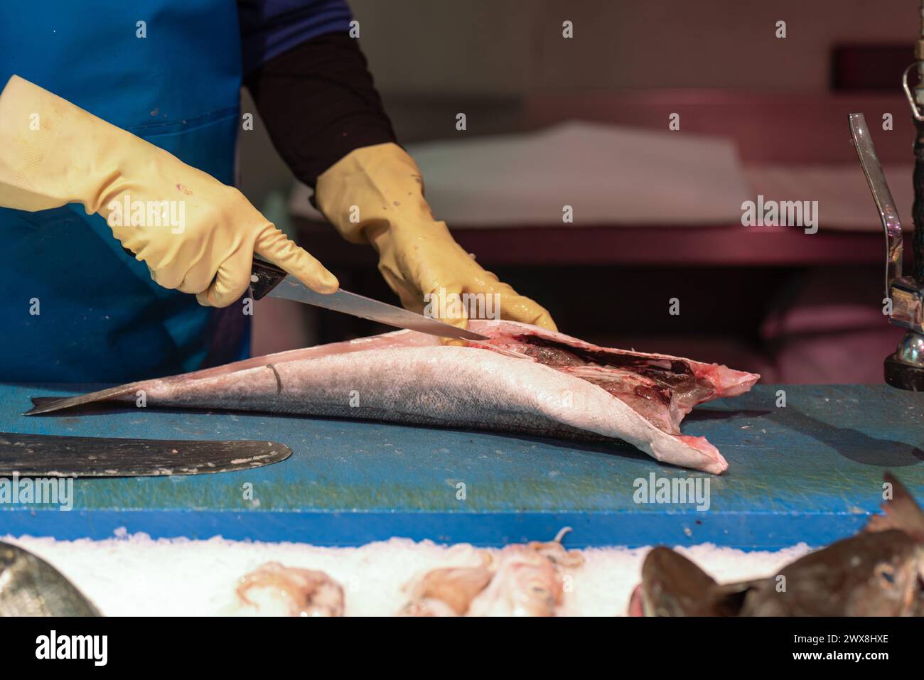 Washing cleaning fish hi-res stock photography and images - Alamy