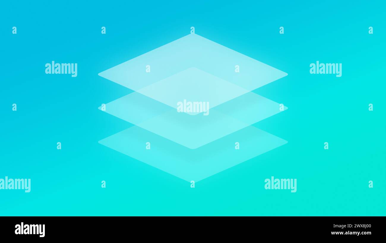 Three transparent and layered light rhombus shapes (tilted squares) on ...