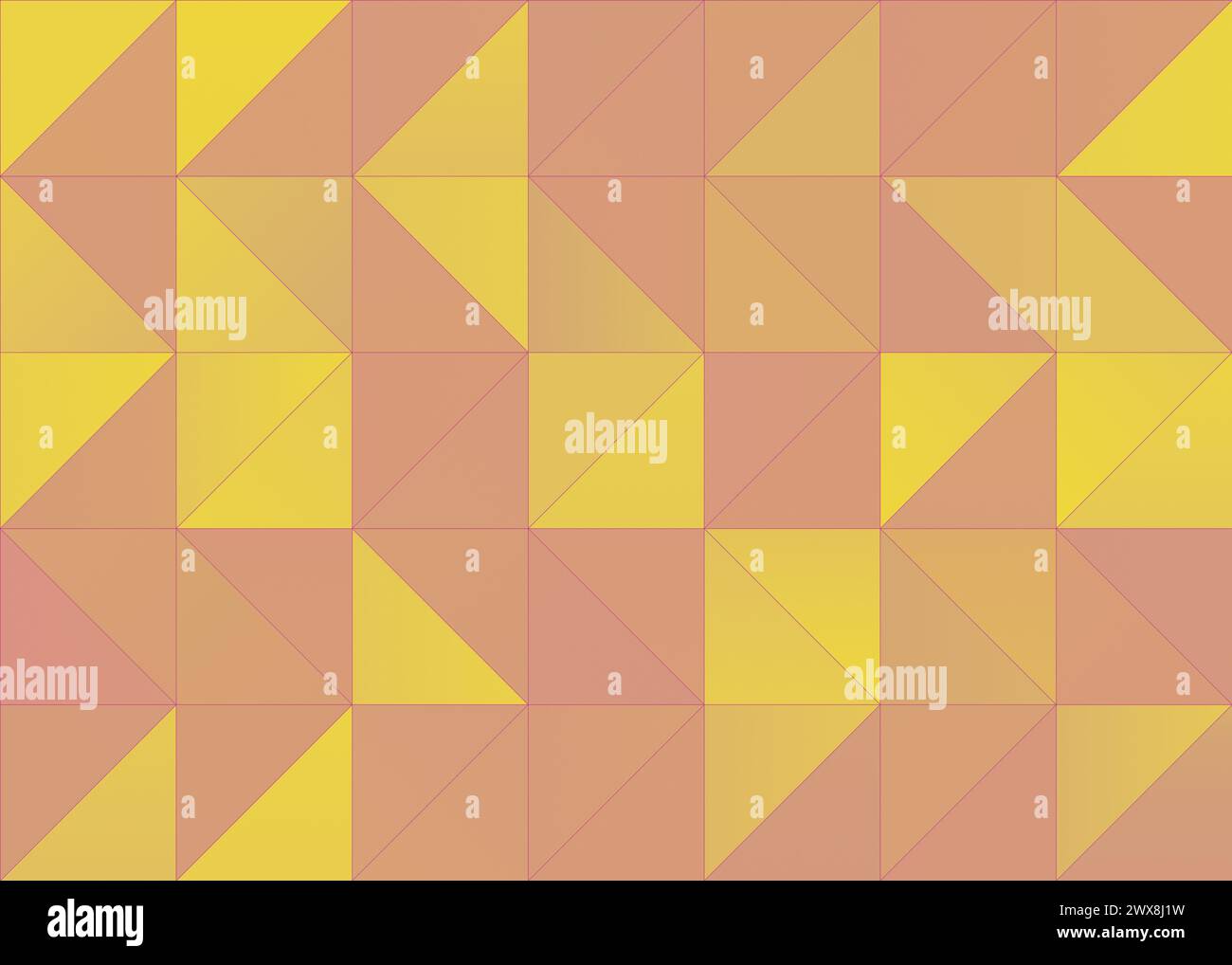 Abstract yellow and orange triangular shape seamless pattern. High resolution full frame modern ...