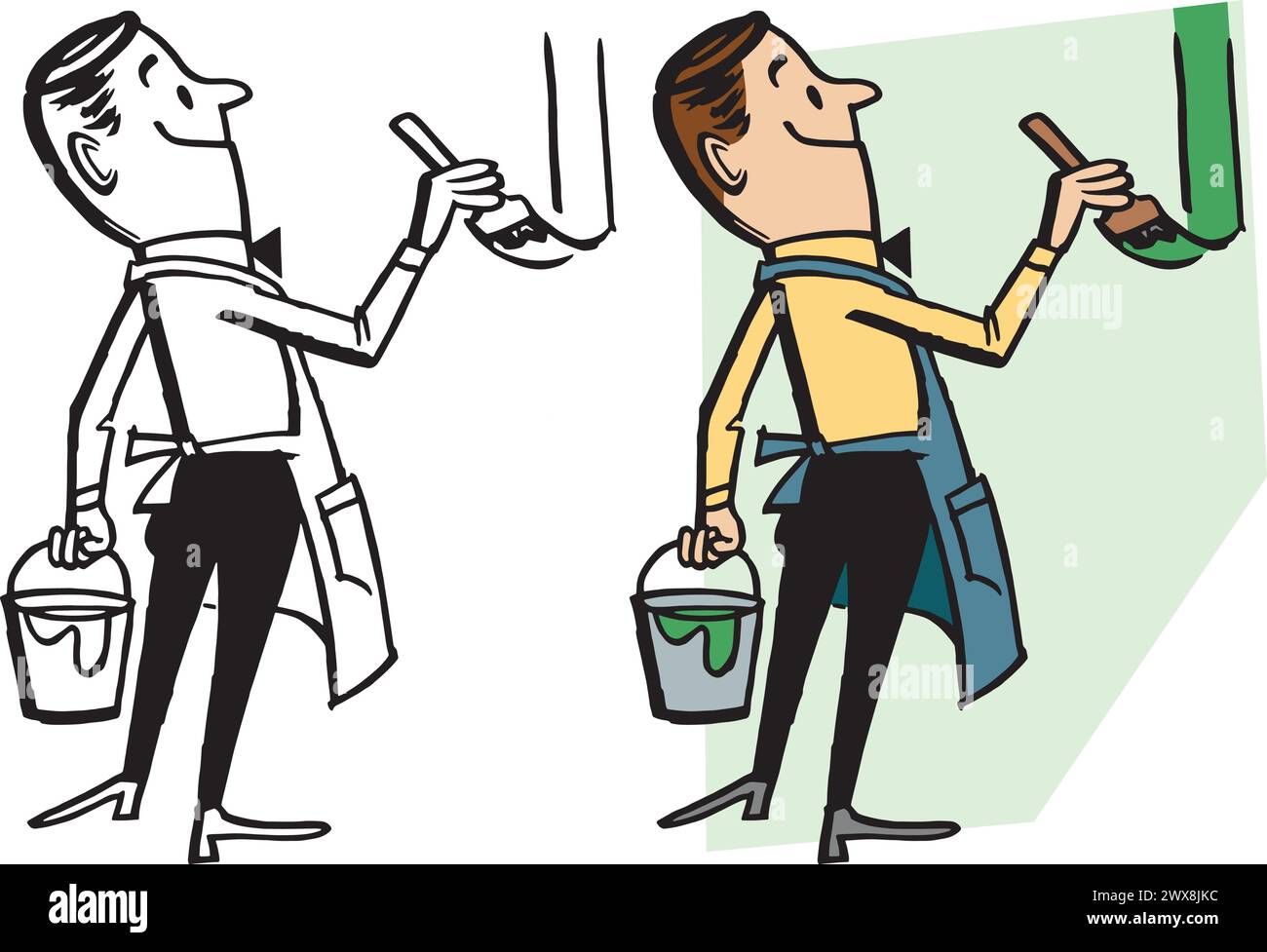 Painter cartoon character hi-res stock photography and images - Alamy