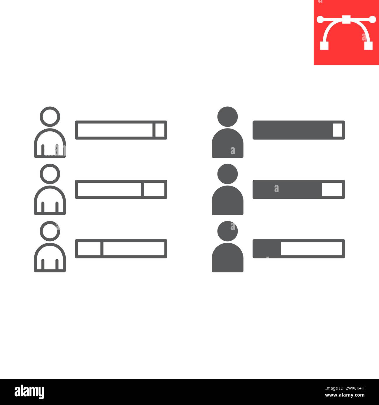Election result line and glyph icon, election and politician, voting ... Election result line and glyph icon, election and politician, voting ...