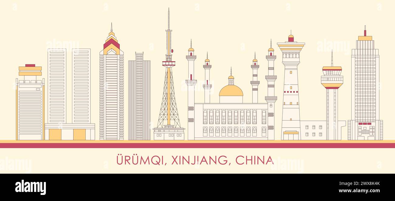 Urumchi skyline Stock Vector Images - Alamy