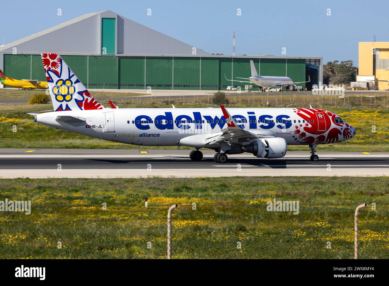 Edelweiss Air Airbus A320-214 (REG: HB-JLT) in the special colours for ...