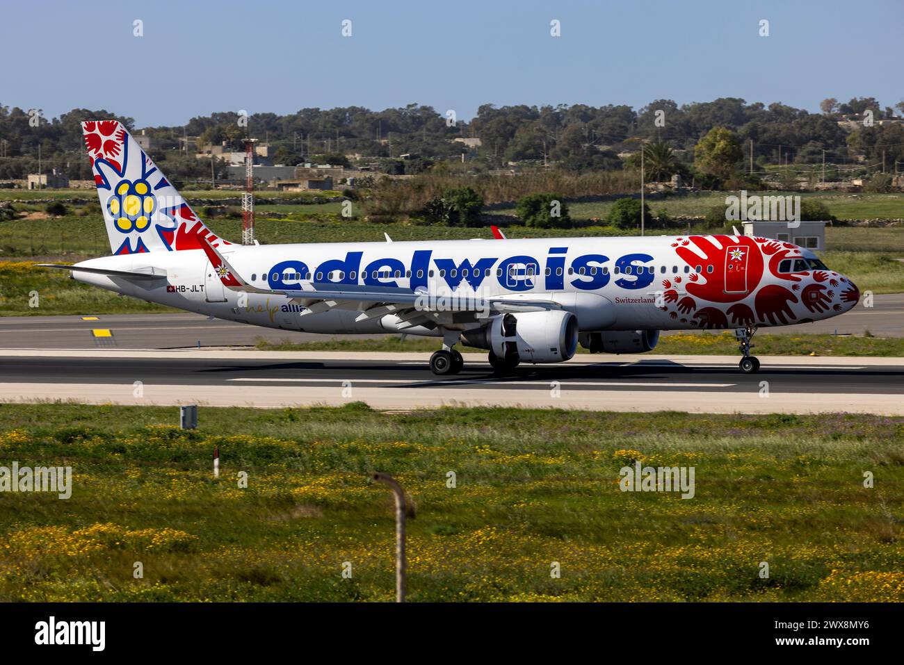 Edelweiss Air Airbus A320-214 (REG: HB-JLT) in the special colours for ...