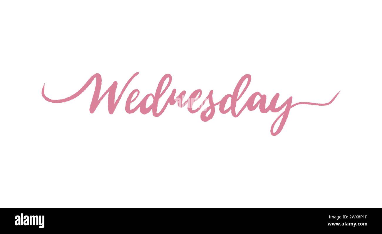 Wednesday - lettering vector isolated on white background Stock Vector ...