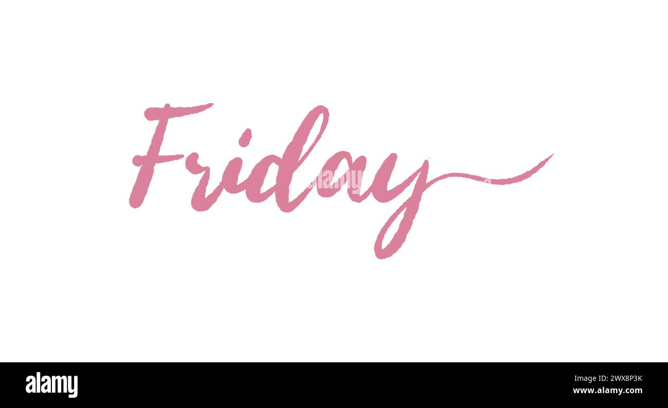Friday - lettering vector isolated on white background Stock Vector ...