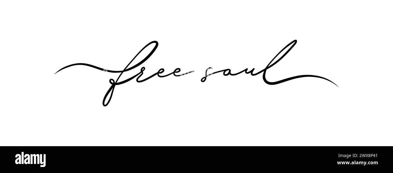 Free Soul - lettering vector isolated on white background Stock Vector ...