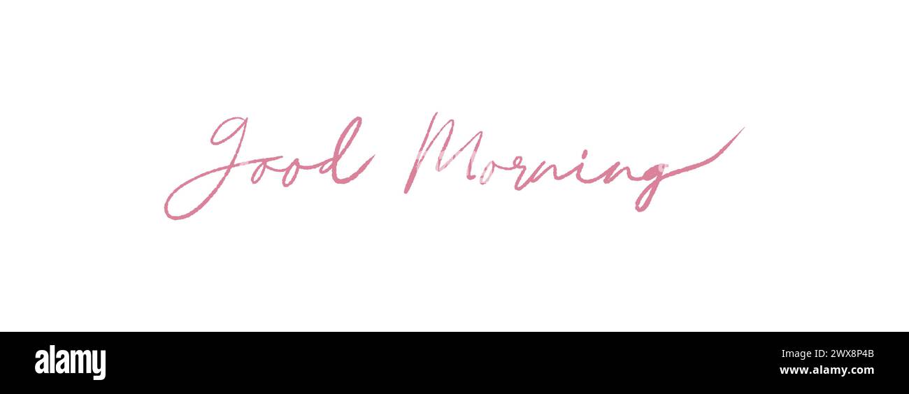 Good Morning - lettering vector isolated on white background Stock ...