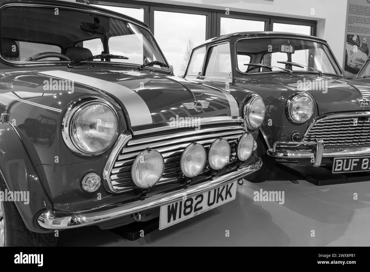 Sparkford.Somerset.United Kingdom.January 7th 2024.A Classic Mini ...